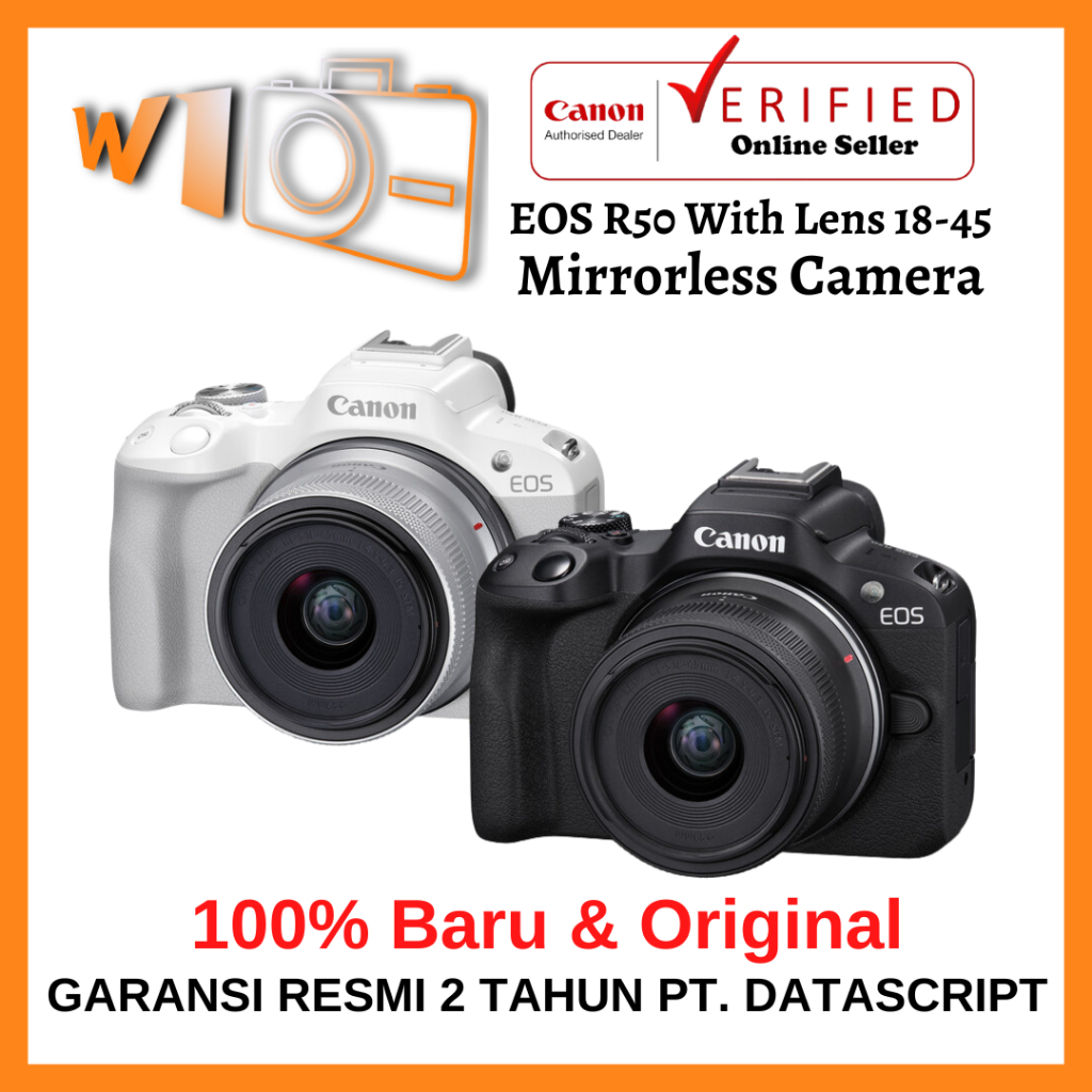 Jual Canon EOS R50 kit 18-45mm Mirrorless Camera EOS R 50 18-45 mm ...