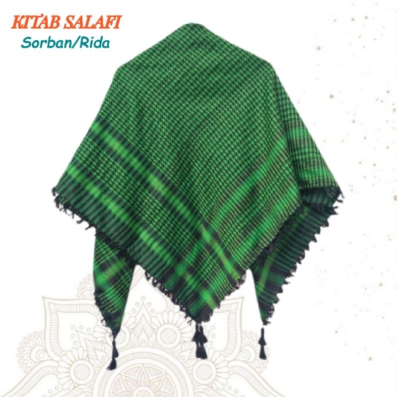 Jual Sorban Hijau Basic Hitam Rumbai Persegi Surban Hijau Basic Hitam ...