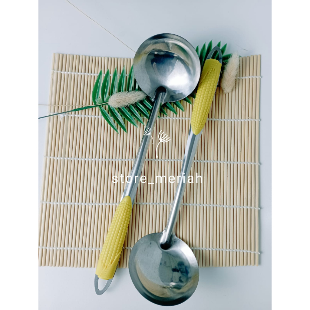 Jual SM CENTONG SAYUR MOTIF JAGUNG / SAYUR STAINLESS STEEL / IRUS ERUS ...