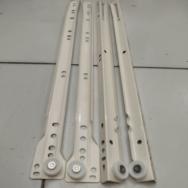 Jual 1SET Rel laci 40 cm rel meja 40 cm rel laci lemari roda rel meja ...