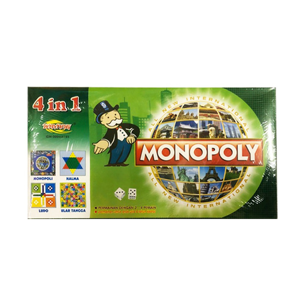 Jual Mainan Monopoly 4in1 (Monopoli, Ular Tangga, Halma, Ludo) | Shopee ...