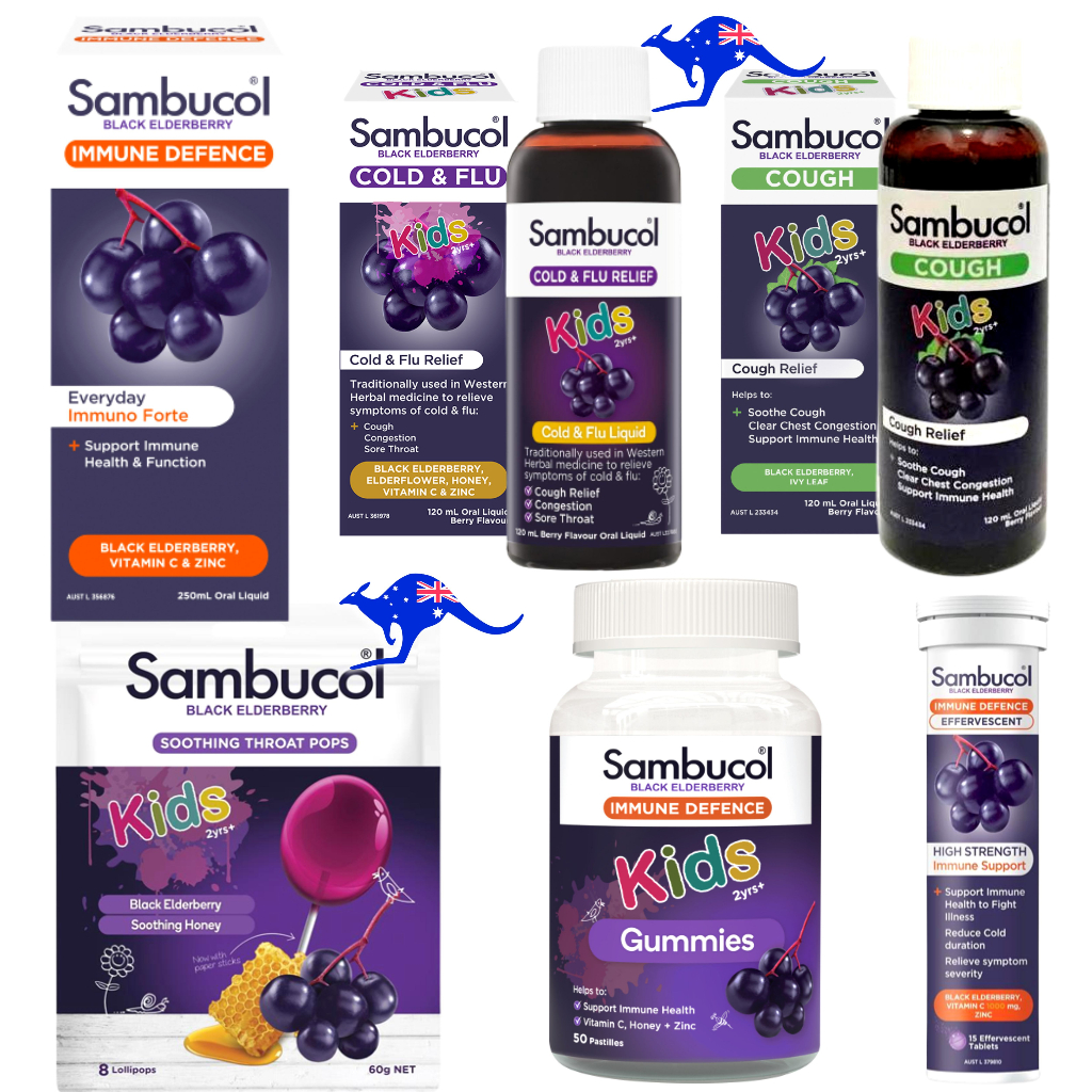Jual Sambucol Kids Immune Defence Gummies 50 Immunity Black Elderberry ...