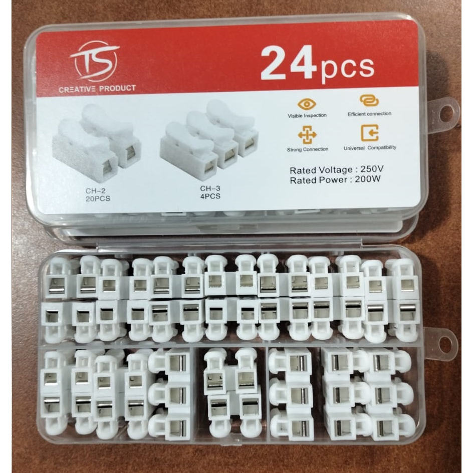 Jual Sambungan Kabel Listrik Quick Connect 2 or 3 Wire Connector Spring ...