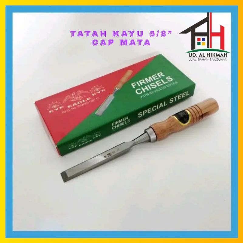 Jual Tatah Kayu / Pahat Kayu Cap Mata 5/8" Inch 16MM GAGANG KAYU ...