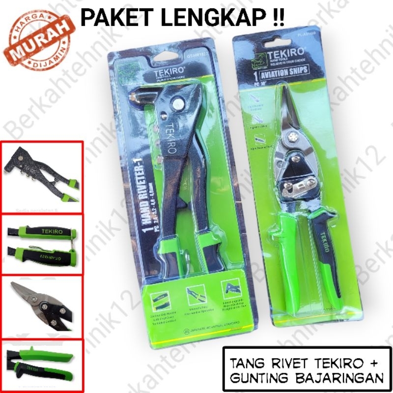 Jual PAKET 2PCS Tang Rivet RIFET Dan Gunting Hollow 10"/Gunting Baja ...