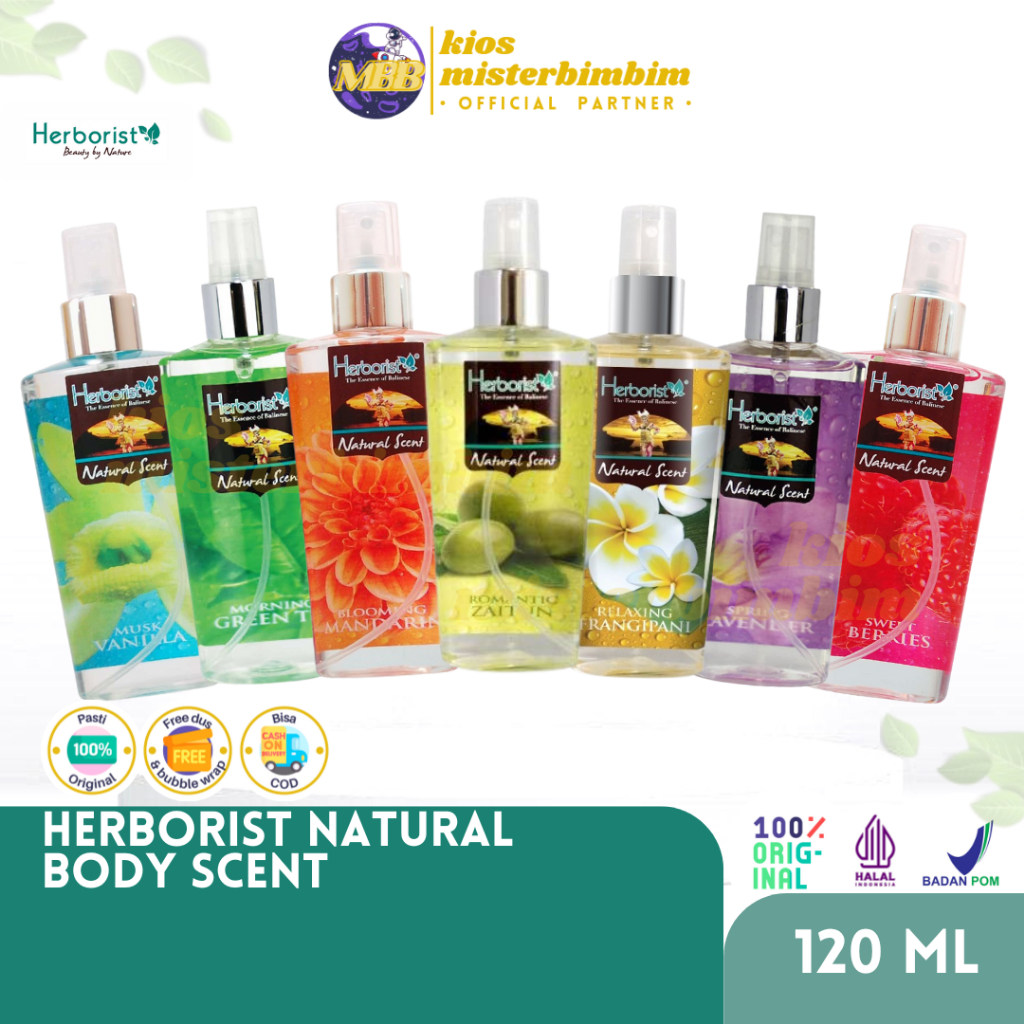 Jual Herborist Body Spray Scent Natural 120ML / Parfum Wanita Wangi ...