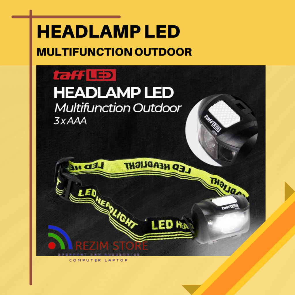 Jual TaffLED Headlamp LED Multifunction Outdoor Lighting lampu kepala ...