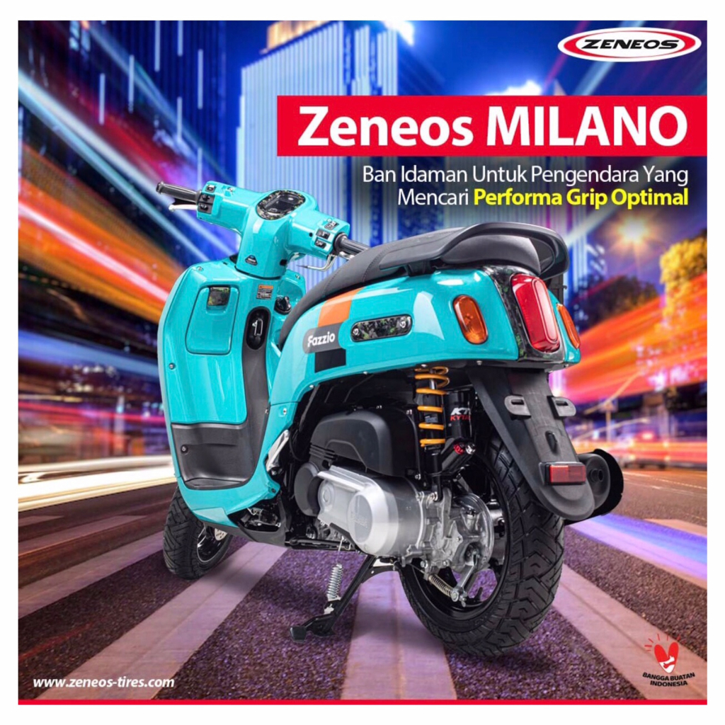 Jual Ban Yamaha Fazzio Zeneos Milano 110/70-12 + 120/70-12 ( Paket ...