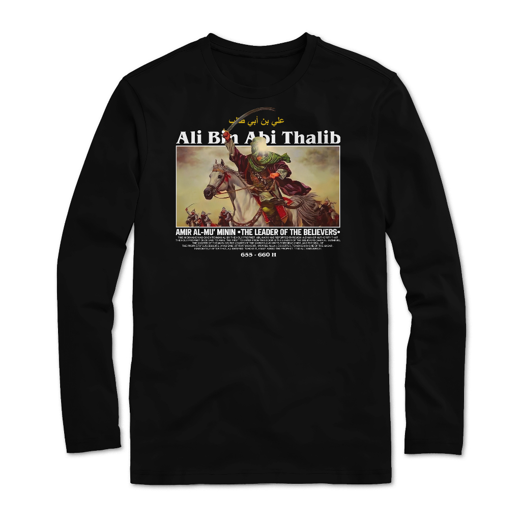 Jual "ALI BIN ABI THALIB" LONGSLEVE TSHIRT - Moslem Street Wear - Kaos ...