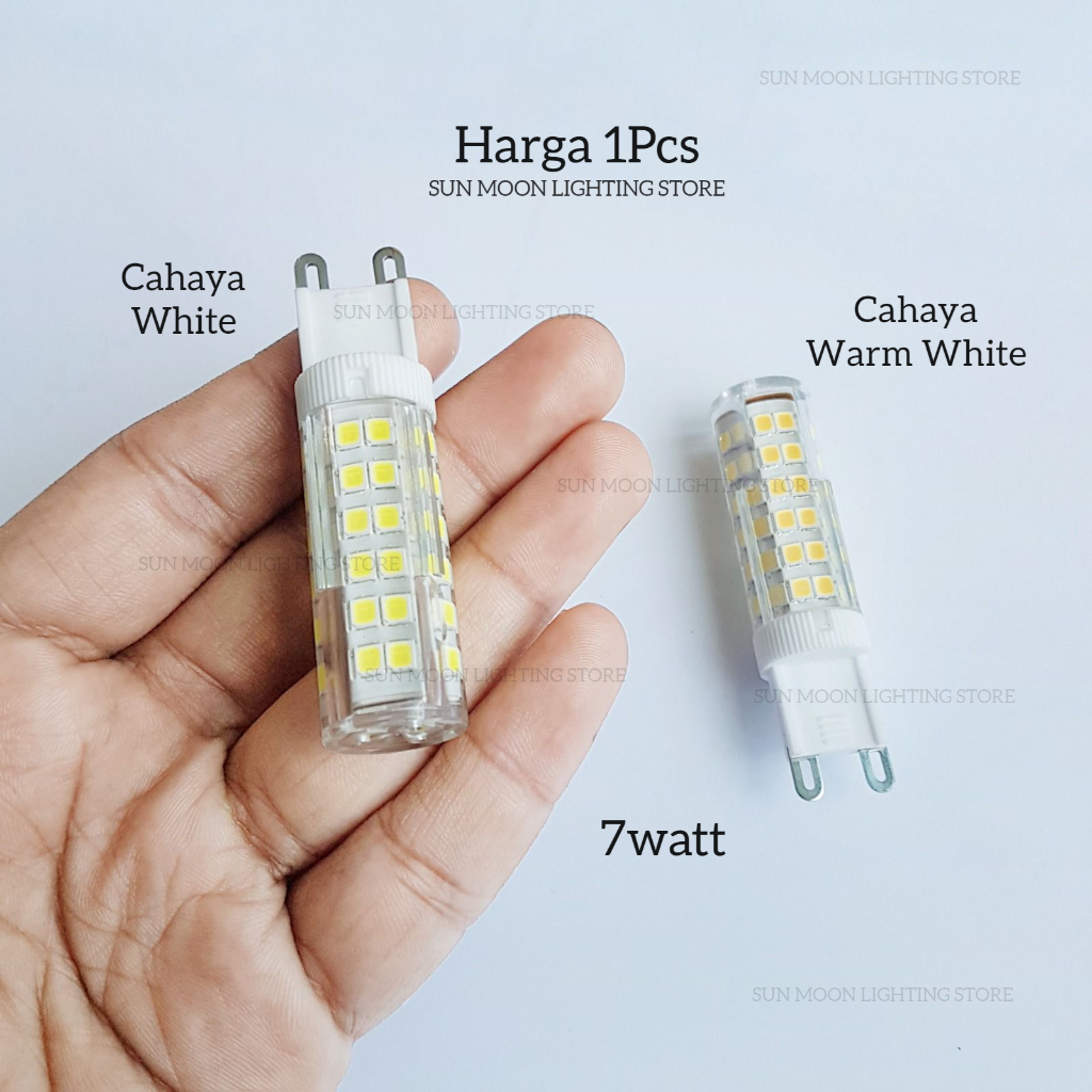 Jual Lampu Halogen Kacang led kaki G9 7W warm white 220V | Shopee Indonesia