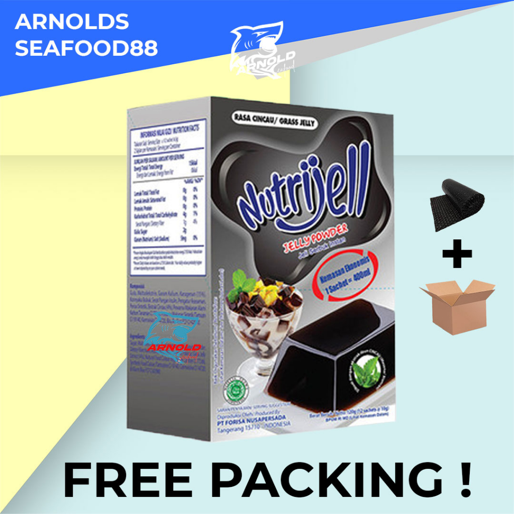 Jual Nutrijell Agar Agar Rasa Cincau / Nutrijell Grass Jelly - 1 Box 12 ...