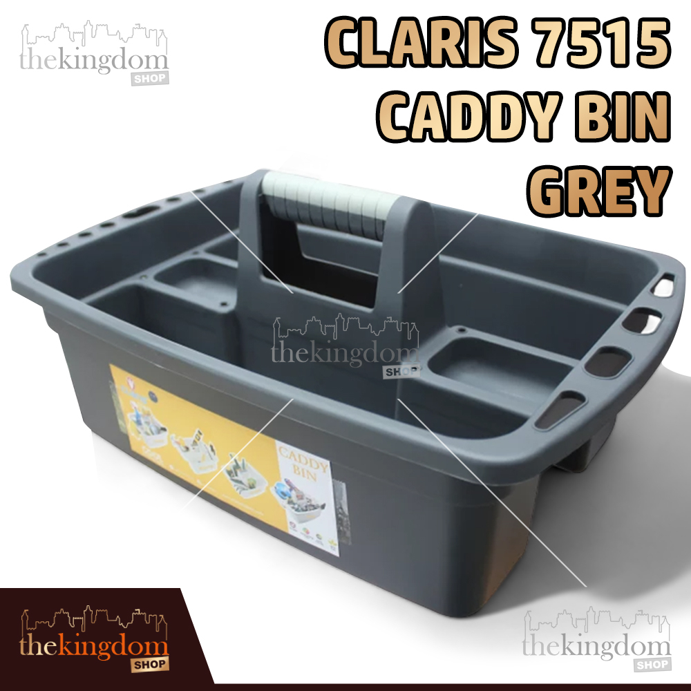 Jual Claris 7515 Carry Caddy Bin Grey Handy Tool Cleaning Bucket Box ...