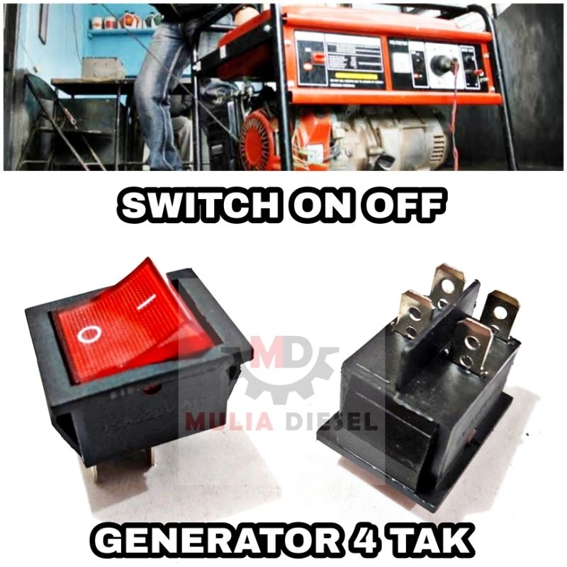 Jual Saklar On Off Switch Genset Generator ET1500 4 TAK 1000 watt ...