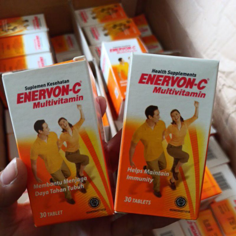 Jual Enervon-C Enervon C multi vitamin C strip 4 & botol 30 tablet ...
