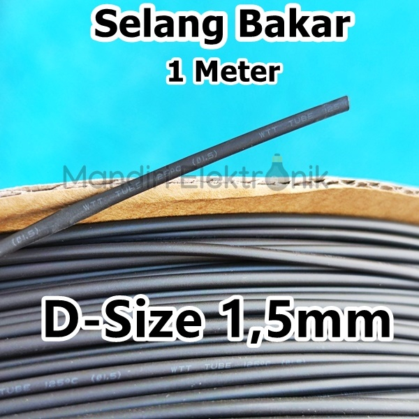 Jual Kabel Bakar 1.5mm per meter - Selongsong Selang Bakar Heatshrink ...
