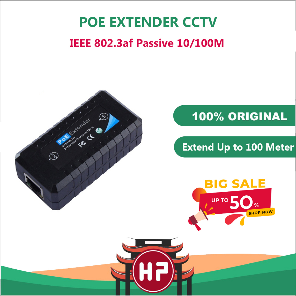 Jual Poe Extender CCTV IEEE 802.3af / Repeater for CCTV IP Camera New ...