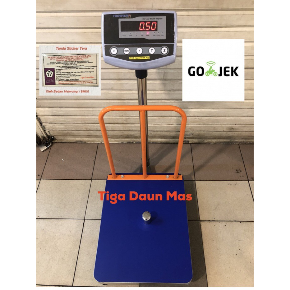 Jual Timbangan lantai digital/Timbangan barang Henherr 100 kg 150 kg 200 kg | Shopee Indonesia