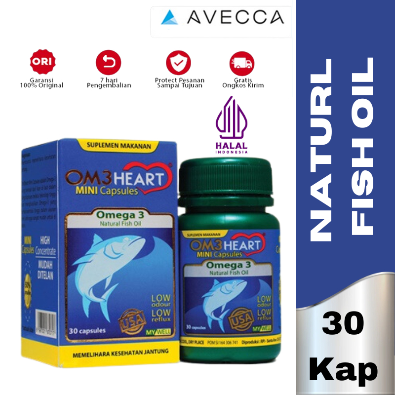 Jual Om3Heart 30 Capsules / Omega 3 / EPA / DHA / Fish Oil / Minyak ...
