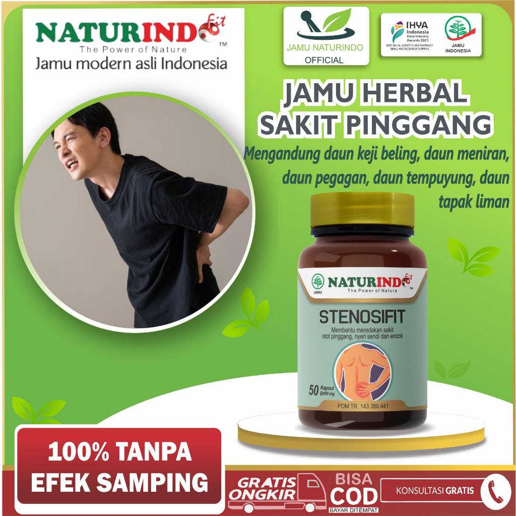 Jual Obat Herbal Sakit Pinggang Saraf Kejepit Stenosifit Naturindo ...