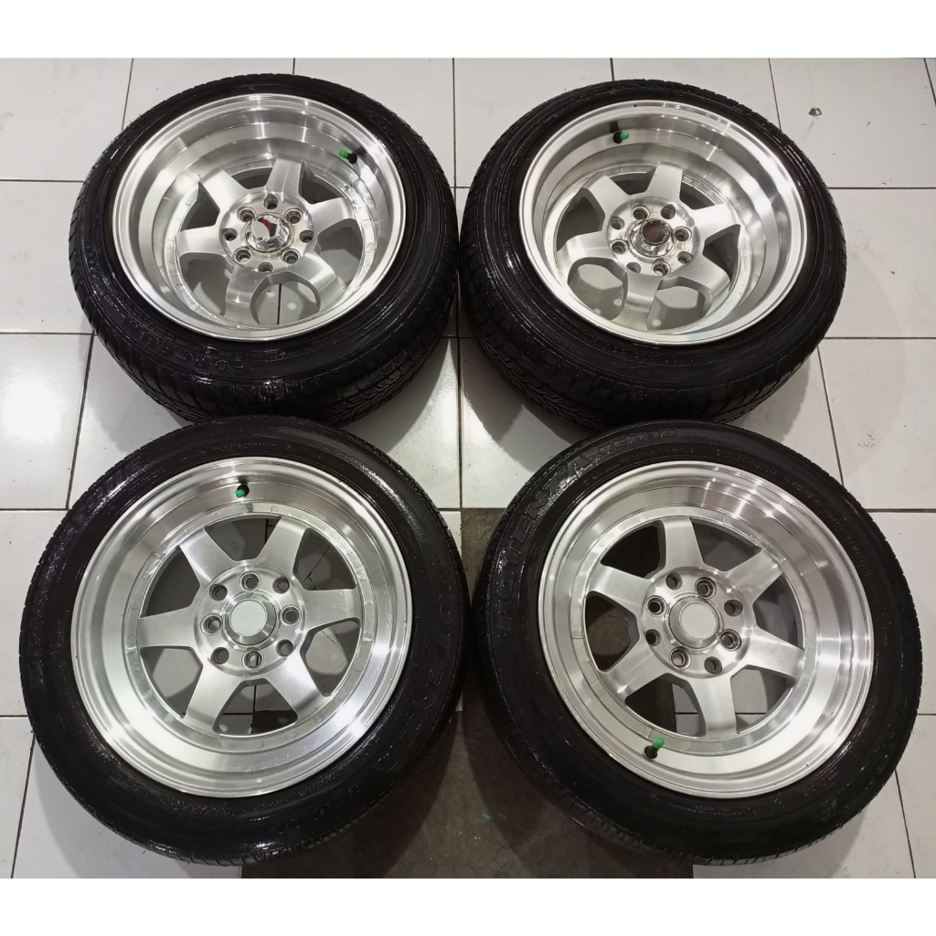 Jual VELG MOBIL SECOND VOLK RAYS RING 15 LEBAR 7/8 PCD 8X100/114,3 + BAN | Shopee Indonesia