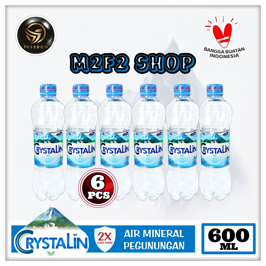 Jual Air Mineral Crystalline | Crystalin pH8+ Botol Tanggung Plastik Pet - 600 ml (Kemasan 6 Pcs ...