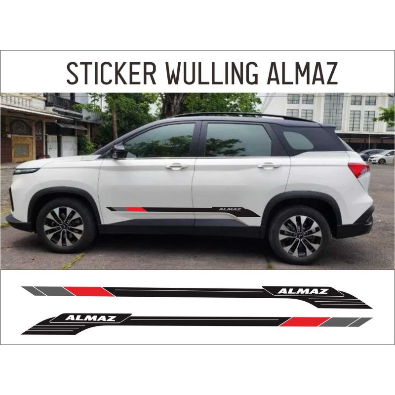 Jual sticker striping list variasi mobil wulling almaz stiker minimalis ...