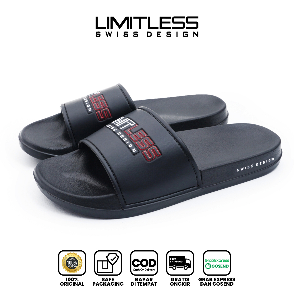 Jual Limitless - Sandal Slop Pria Dewasa TRON Premium Sendal Slide Cowok Casual Terbaru - Size ...