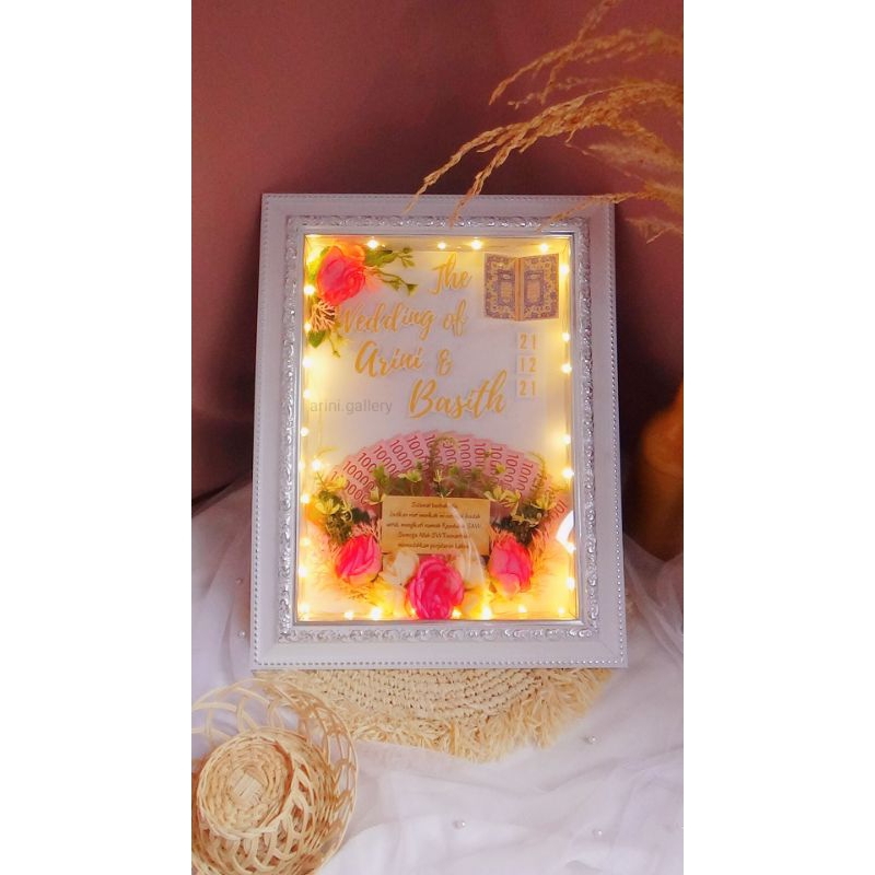 Jual TERMURAH!! Bingkai Mahar 3D Lampu - Kado Nikah Bingkai - Bingkai ...