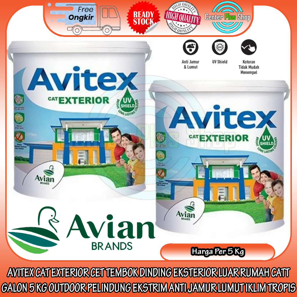 Jual AVITEX CAT EXTERIOR CET TEMBOK DINDING EKSTERIOR LUAR RUMAH CATT ...