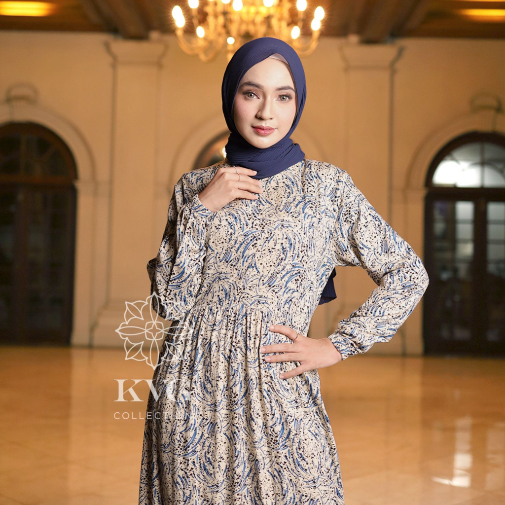 Jual KVG Modesty Gamis Rayon Dress Busui Homedress Alisyah | Shopee ...