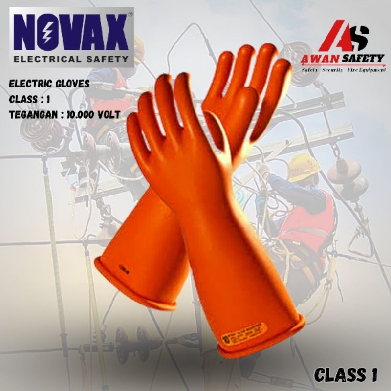 Jual SARUNG TANGAN LISTRIK 10KV NOVAX CLASS 1 | Shopee Indonesia