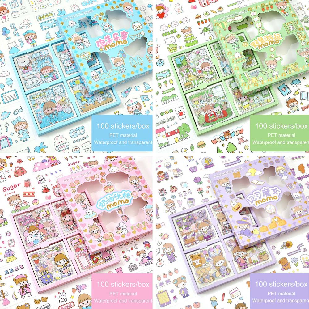 Jual STIKER KARAKTER 100 PCS - VIRAL 1 BOX SET CUTE ESTETIK MOTIF ...