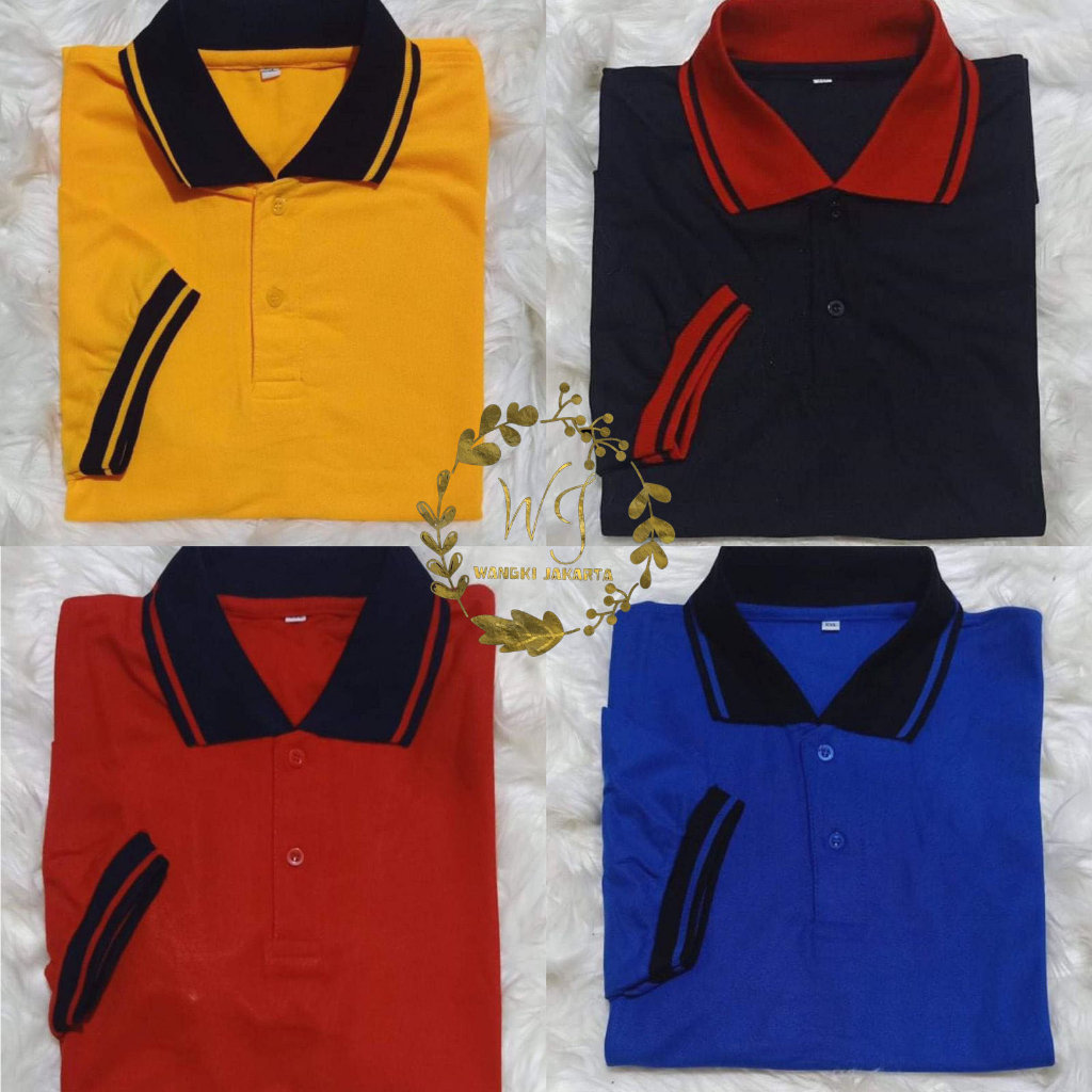 Jual WJ - Kaos Polo Kerah Kombi / Kaos Kerah / Wangki / kaos Polo T-Shirt / Baju Berkerah / Polo ...
