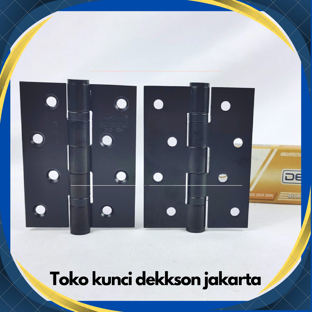 Jual Hinge Dekson ESS DL 4X3X2MM 2BB BK/Black engsel dekkson 4 inch ...