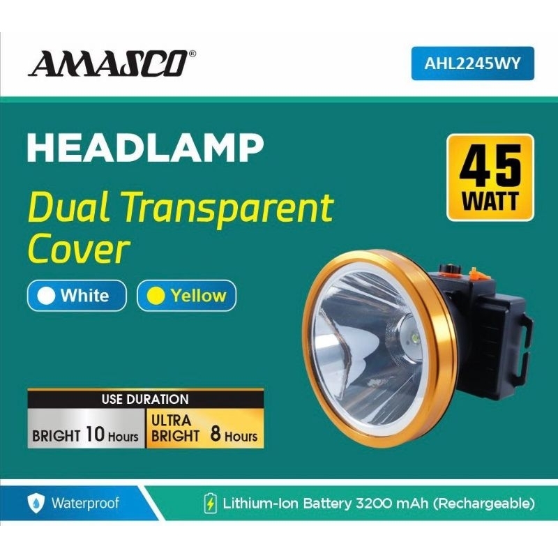 Jual AMASCO SENTER KEPALA 25 WATT DAN 45 WATT / HEADLAMP AMASCO ...
