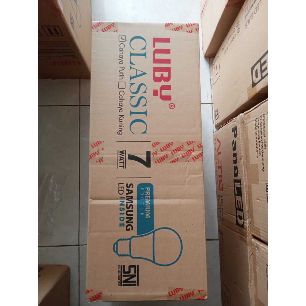 Jual Lampu Bohlam Luby Classic ( 1 DUS / KARTON ISI 100 PCS) LED 7 Watt ...