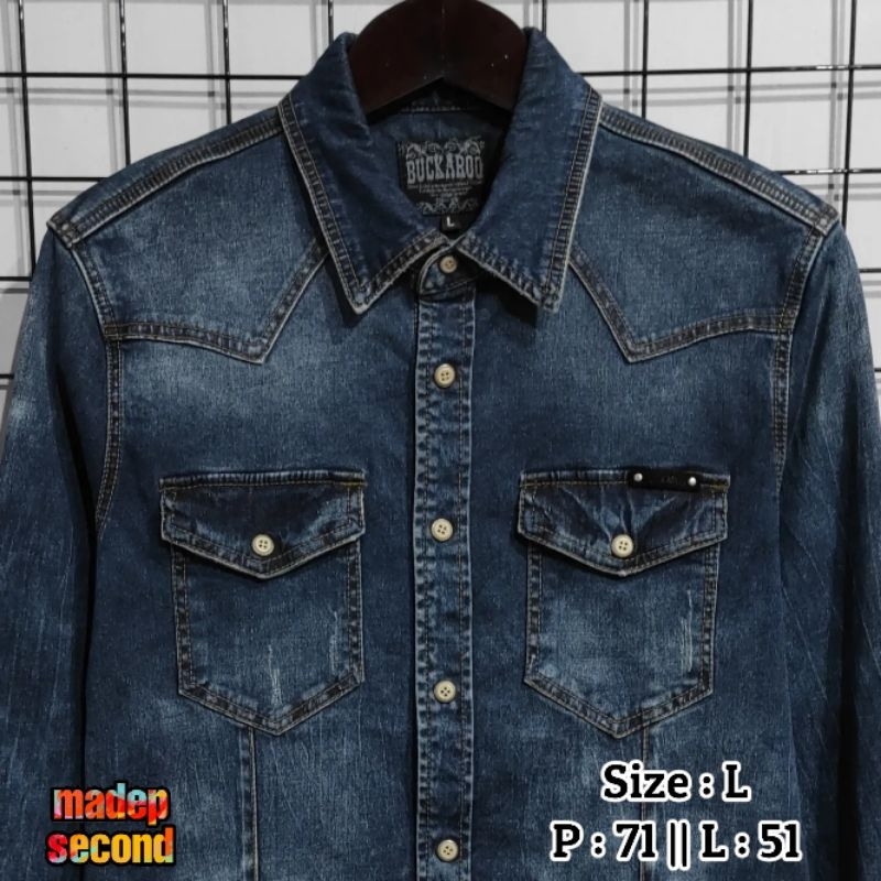 Jual KEMEJA BUCKAROO DENIM | Shopee Indonesia