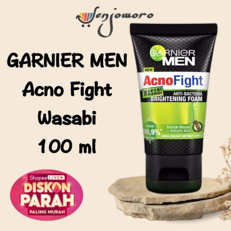 Jual GARNIER Men Acno Fight Wasabi Foam 100 ml | Shopee Indonesia