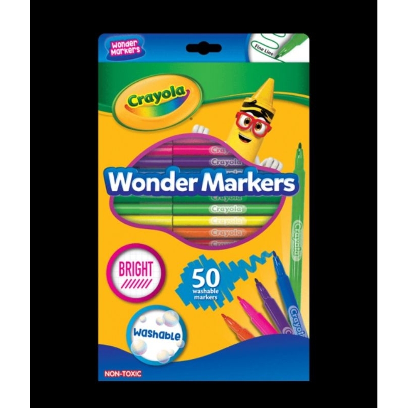 Jual Crayola Wonder Makers Bright Bold Colour Safe No Toxic 50 Colours ...
