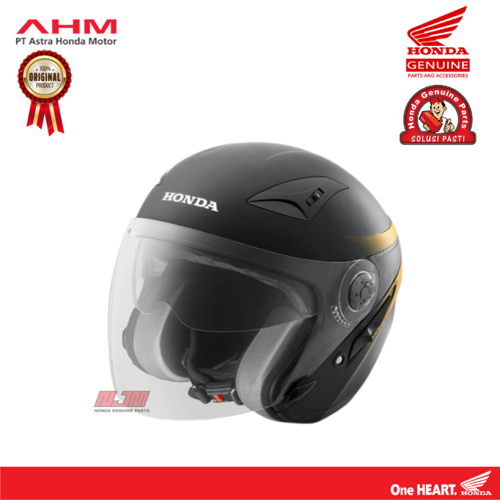 Jual Helm Honda Luxury - Black (Size M) | Shopee Indonesia