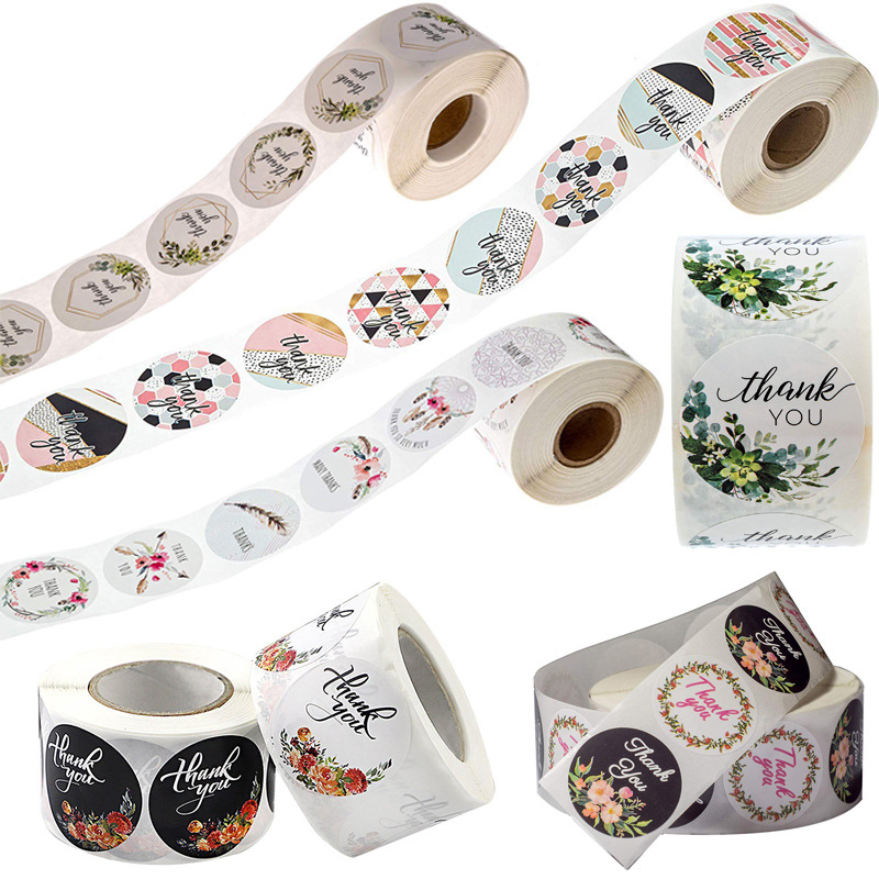 Jual Thank You Sticker 500 pcs / 1 ROLL STIKER TERIMA KASIH / STICKER ...