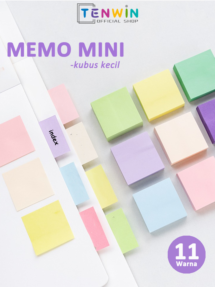 Jual Memo kubus kecil/Memo Mini/STICKY NOTE Mini -Tenwin | Shopee Indonesia