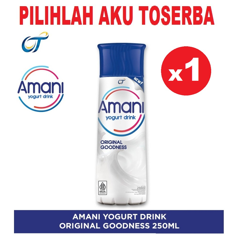 Jual AMANI Yogurt Drink ORIGINAL Goodness 250 ml - ( HARGA 1 BOTOL ) | Shopee Indonesia