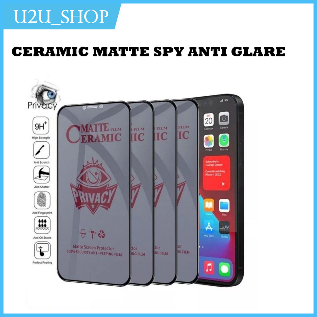 Jual Anti Gores Layar Ceramic Spy Anti Glare Samsung A25 5G A15 A24 A34 5G A54 5G A01 A2 Core ...