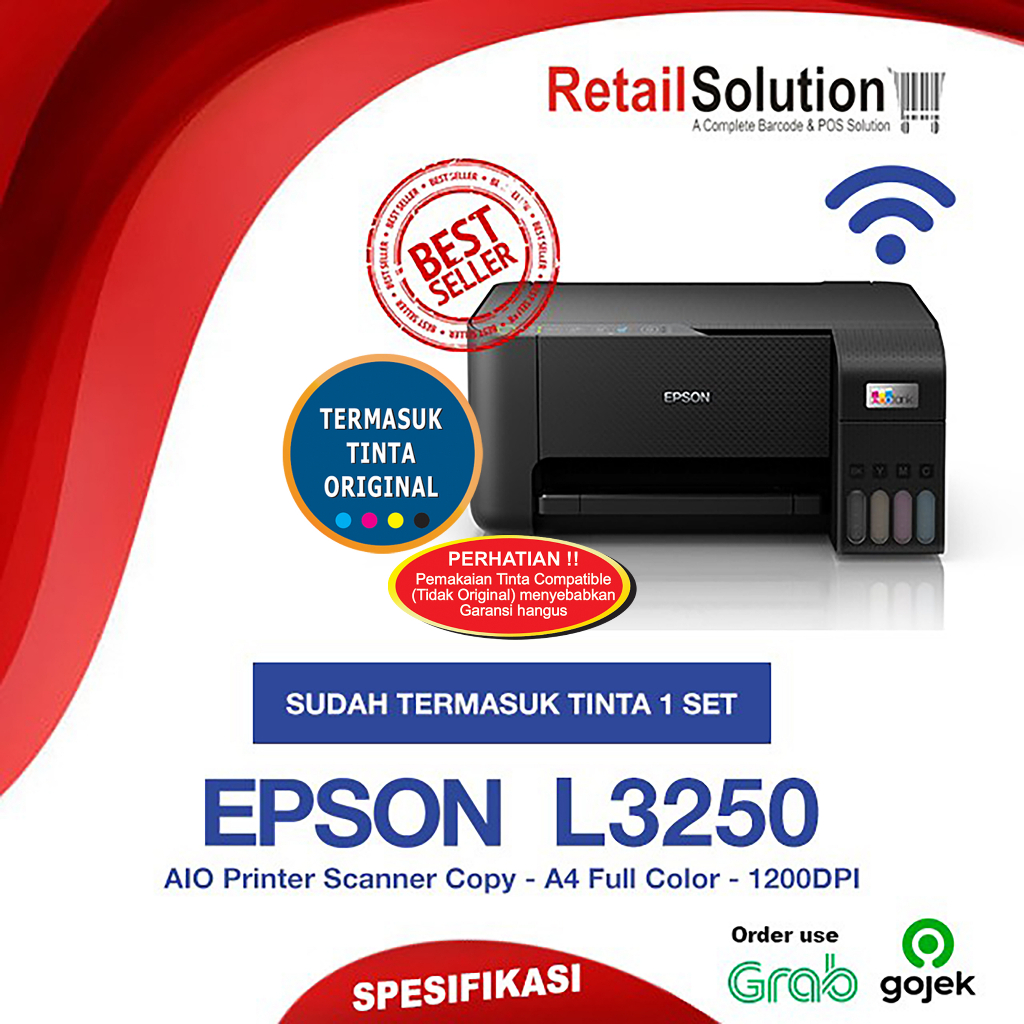 Jual Printer AIO PSC Scan Fotocopy A4 WiFi - Epson L3250 Infus Tanki ...