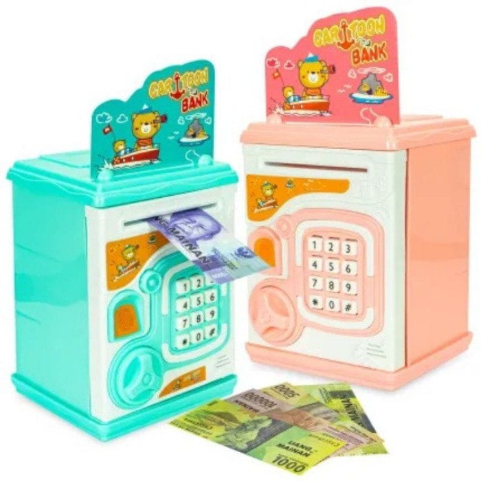 Jual Mainan Celengan Atm Brankas Anak / Mainan Edukasi ATM Celengan ...