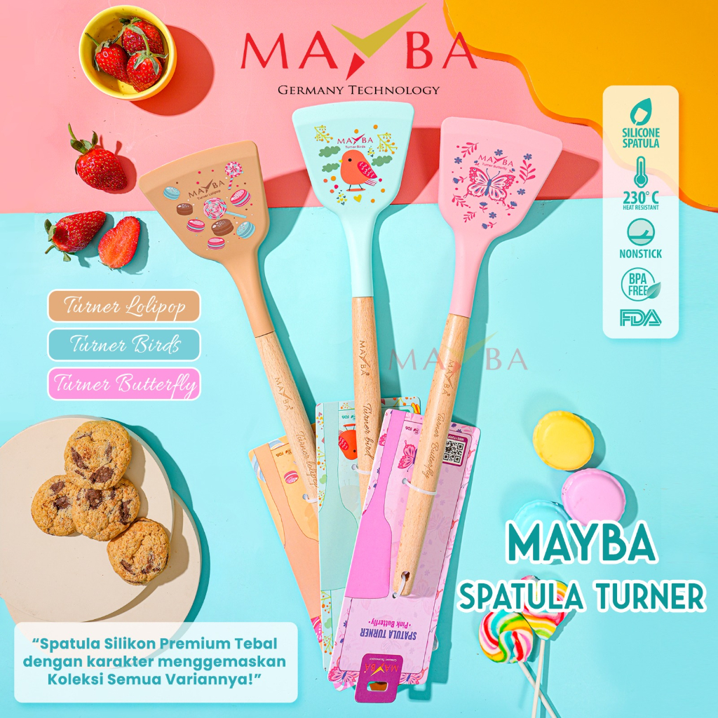 Jual Spatula karakter Mayba Turner Bahan silicone tebal - Sutil silikon ...