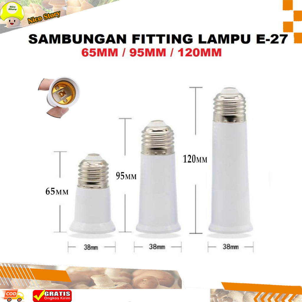 Jual (NCS) Fitting Sambung Lampu Downlight Panjang Extension Sambung ...