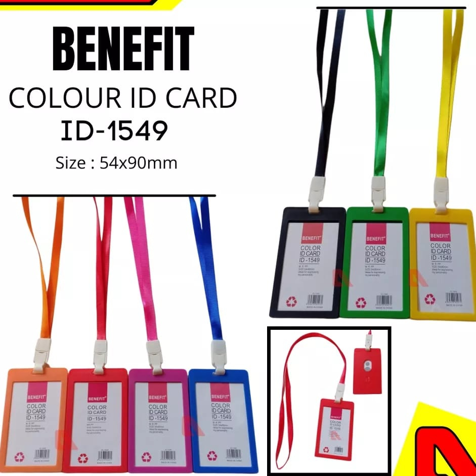 Jual ID Card Ukuran 54 x 90 mm GANTUNGAN SAJA Merk BENEFIT Lanyard ...