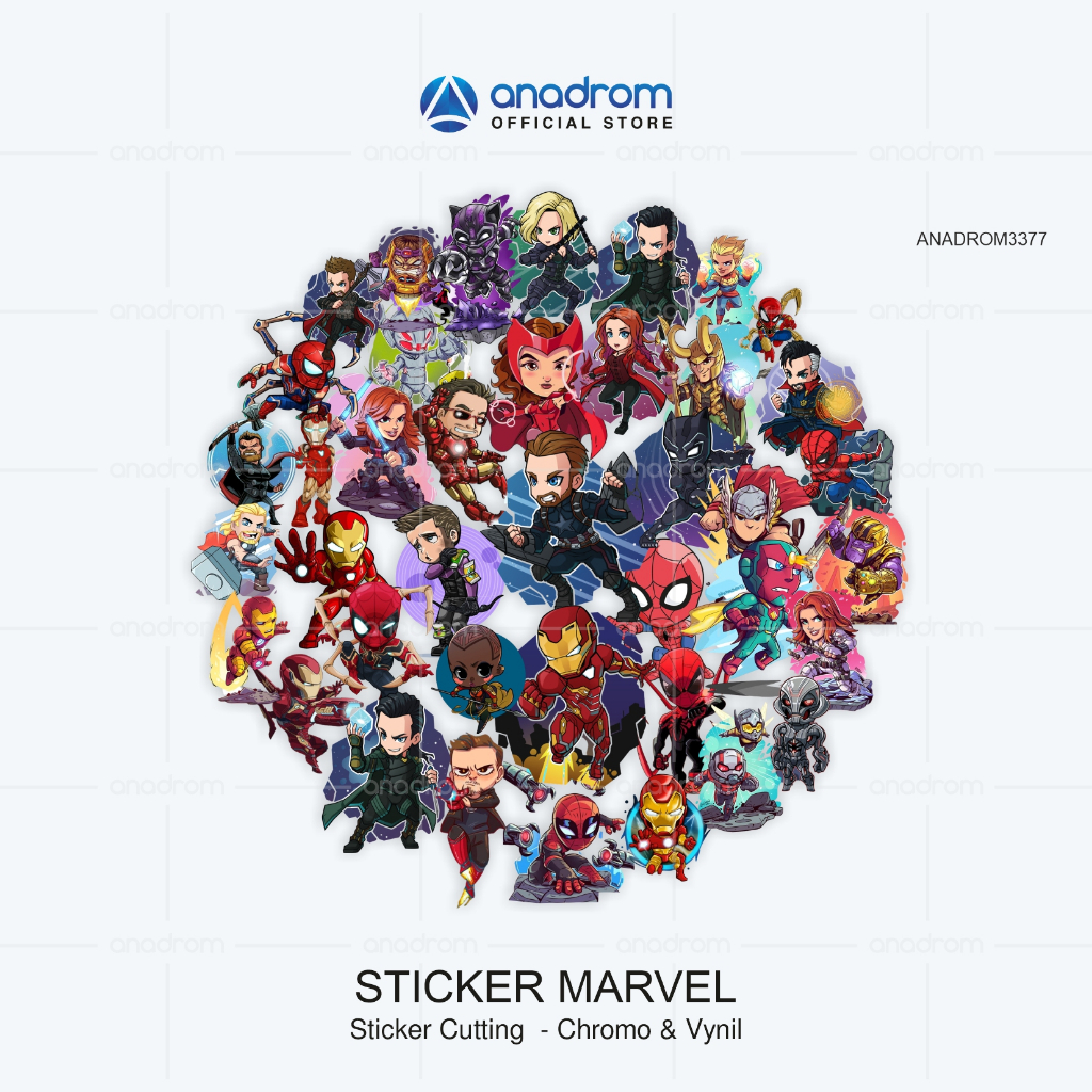 Jual Sticker Character Marvel | Sticker Chibi Marvel | Anadrom 3377 ...